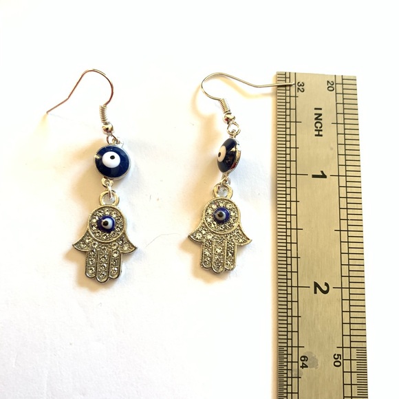 RoseAmethyst | Jewelry | Hamsa Hand Evil Eye Protection Earrings | Poshmark
